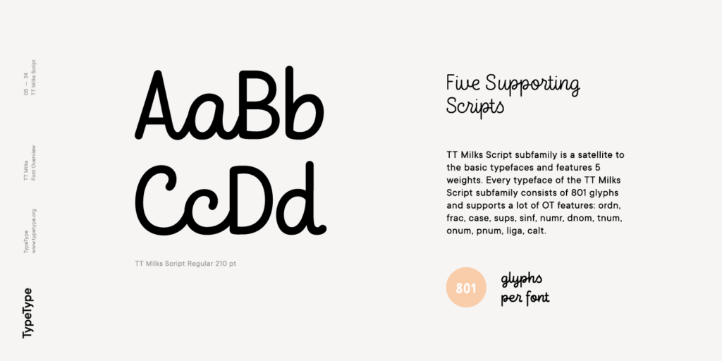 Fuente TT Milks: descarga la prueba gratuita y compra | TypeType®