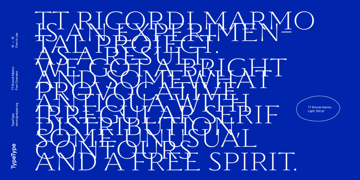 TT Ricordi Marmo Font - Download Free Trial & Buy | TypeType®